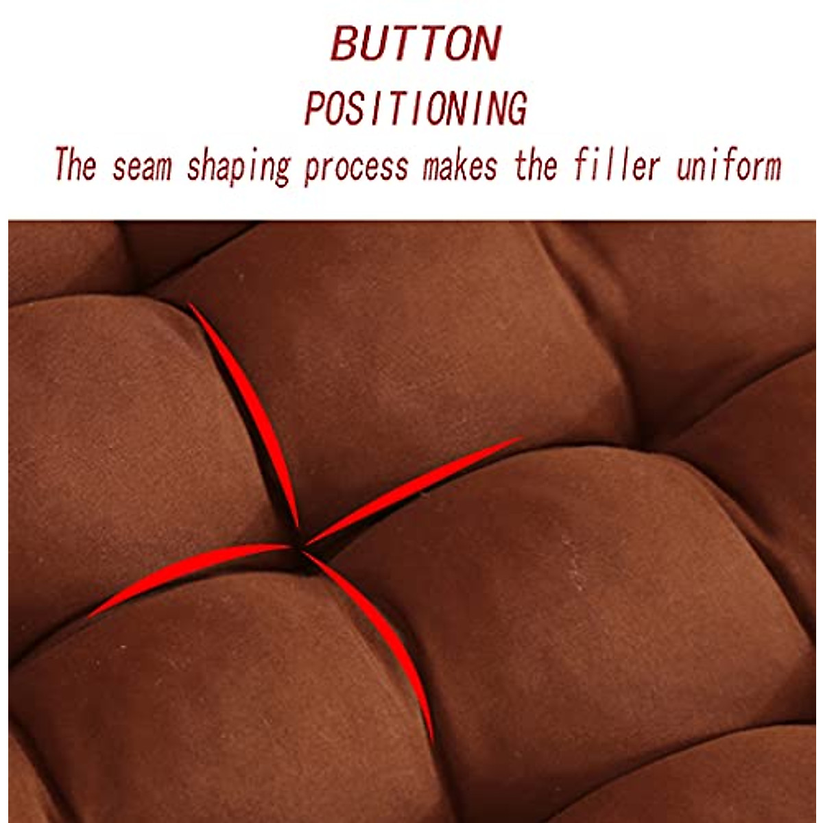 Hruile Garden Bench Cushion Pad 2 3 Seater Indoor Outdoor, Thick Seat Cushion Seat Pad Chaise Swing Chair Cushion Rectangle Bench Mat Cushion for Garden Patio,48x120cm,Orange