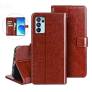 TienJueShi Blue Book Stand Retro Flip Leather Protector Phone TPU Silicone Case for Oppo Reno 6 Pro 5G 6.55 inch Gel Cover Etui Wallet