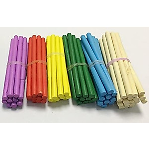 YANQIN 50 pcs Bird Chewing Toys-Colorful Natural Wood Bird Toy Set-Small Pet Foot Talon Toy for Parrots, Parakeets, Cockatiels, Lovebird, Budgie, Conures Random Color