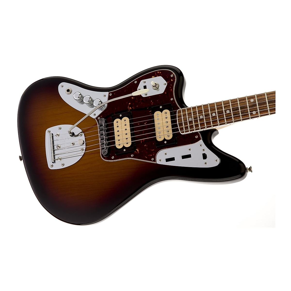 Fender Kurt Cobain Jaguar Electric Guitar, with 2-Year Warranty, 3-Color Sunburst, Rosewood Fingerboard, Left-Handed