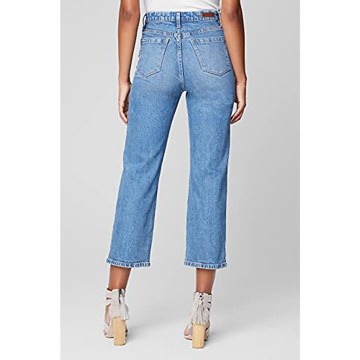 [BLANKNYC] Womens Luxury Clothing Ribcage Straight Leg Denim Jean Pants, The Baxter, Higher Power, 25