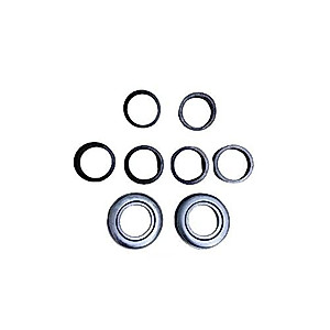 2 New 4.10/3.50-4" Solid Flat-Free Sawtooth Wheel w/Grease Fitting for Hand truck Dolly All Purpose Utility Cart, Offset Hub 2.25"-4.00", 5/8" Bearing installed w/Extra 3/4" Bearing