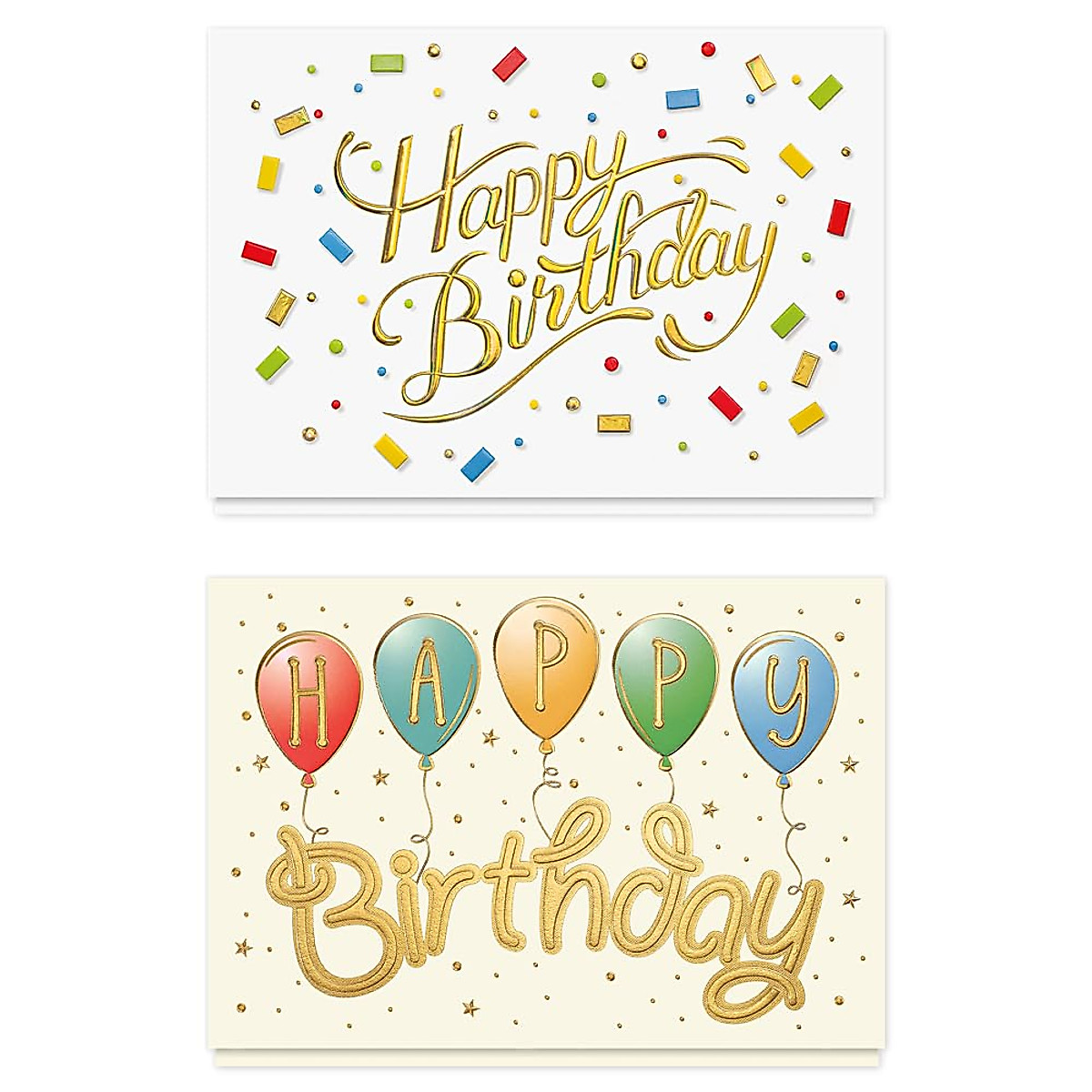 The Gallery Collection - Birthday Cards Assortment Box (35 Cards), Foil & Embossing (Birthday 2)