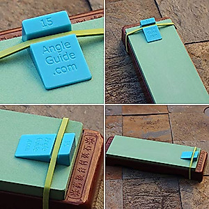 Wedgek AZ4 Angle Guides Combo, Blue for Sharpening Stones, Orange for Rods