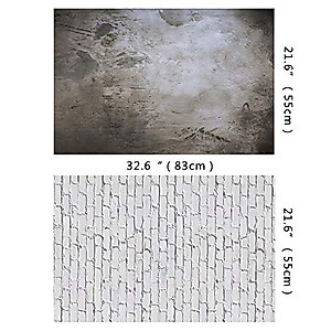 2 Pieces 4 Patterns Photographic Background Grunge Brick Cement Wall Background Food Photography Backdrop Blogger Shot Cosmetic Photo Flat Lay Backdrop ins Style Wood Textures Board Video Background
