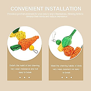 LUOZZY Birds Chewing Toy Birdcage Hanging Toy Parakeets Diversion Toy Bird Cage Accessories