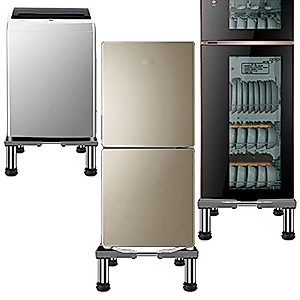Refrigerator Base Moisture Proof Dishwasher holder stand with Adjustable 4/8/12 legs Height 9.8" Air Conditioner Base ice maker High Rack furniture (Not suitable for washing machines)