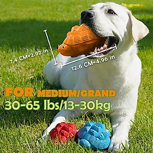 YILAKO Dog Toys for Aggressive Chewers, Heavy Duty Tough Dog Toy for Large Dogs, Indestructible Squeaky Dog Toys