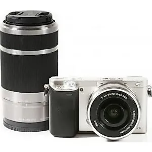 Camera ILCE-6000 A6000 A6000Y 24.3MP Digital Camera Body + 16-50mm + 55-210mm Lens Silver Digital Camera
