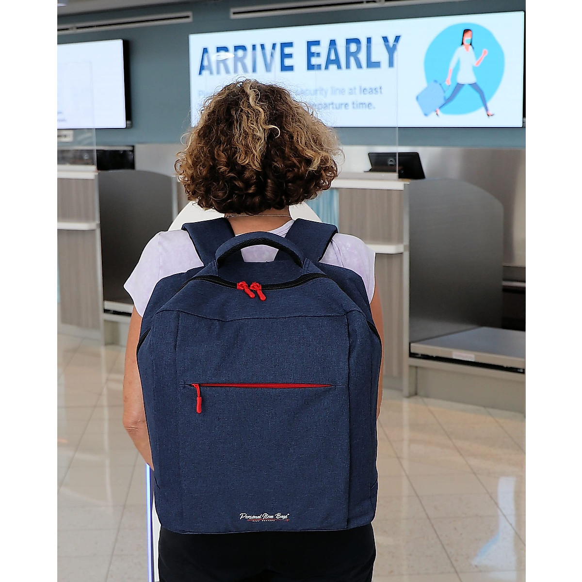 Allegiant Personal Item Bag Backpack 16x15x7 Blue