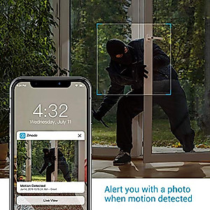 [2021 Upgraded] Zmodo 1080p Outdoor Wireless, Indoor Outside WiFi Cameras, IR Night Vision, Motion Detection, Remote View, Easy Setup, White, Plug-In, Compatible with Alexa 3 Count(Pack of 1)