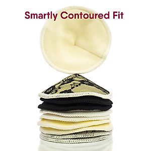 NatureBond Reusable Nursing Pads. Set of 10 Nipple Pads for Breastfeeding, Breathable Breast Pads for Breastfeeding with Wash Bag & Box, Organic Viscose Made from Bamboo