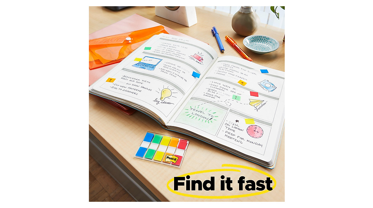 Post-it Flags & Tabs Value Pack – 956 Bright Markers for Study & Work