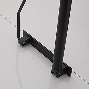 NEWRAIN Folding Clothes Hanger Rack, Wall Mounted Laundry Racks for Drying Clothes,Swing Clothing Hanging System Drying Closet Storage Organizer Black