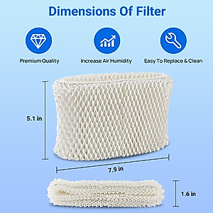 NISHCON WF2 Humidifier Filter Replacement for Vicks V3500 V3100 V3600 V3900 V3700 VEV320 & Kaz 3020 Cool Mist Humidifiers Pack of 4