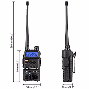 NSKI UV-5R UHF VHF Dual Band Two Way Ham Radio Walkie Talkie