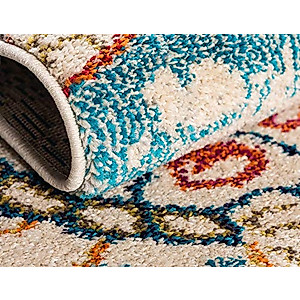 Unique Loom Positano Collection Coastal Modern Turtles Beige Area Rug (8' x 10')