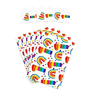 CENTRAL 23 Kids Wrapping Paper - 1st Birthday - Rainbow - 6 Sheets of Eco Gift Wrap - Age 1 One - First Birthday Gift for Boys and Girls - Recyclable