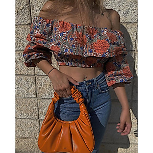 JW PEI Women's Gabbi Ruched Hobo Handbag - Orange