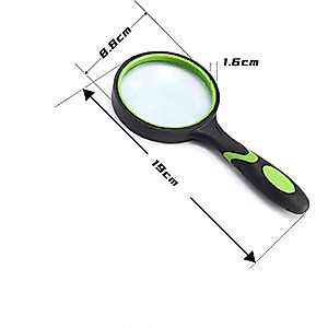 10X Magnifying Glass,Handheld Reading Magnifier for Senior and Kids,75mm Large Magnifying Lens for Reading and Hobbies