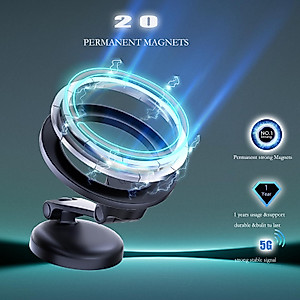 Gorphi fits MagSafe Car Mount [20 N52] Magnetic Phone Holder for Car, Hands Free iPhone Car Holder Dash Mount for Car Fit for iPhone 15 14 13 12 Pro Max Plus Mini,Black