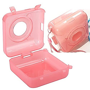 Richer-R Dedicated Protective Case for Peripage, Protective Shell PC for Peripage/Bluetooth Phone Pocket Thermal Sticky Note Barcode Printer, with Portable Rope(Pink)