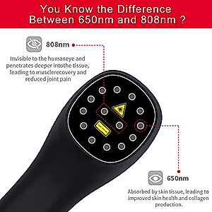 Cold Laser Human/Vet Device with LED Display Targets Joint and Muscles Directly for Pain ReliefInfrared Light(2x808nm +12X650nm)