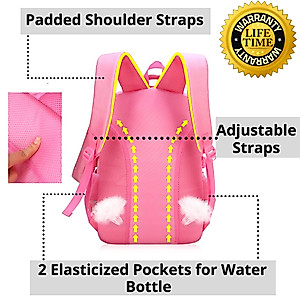 JOJOOKIDS Kids Backpack for Girls Unicorn Backpack for School Water Repellent | Backpacks for Elementary or Kindergarten | Pink School Bag 15” School Backpack