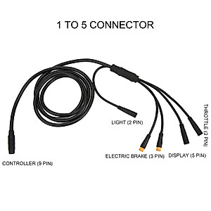SPYMINNPOO Electric Motor Controller, 36V/48V 1000W 30A Motor Controller Kit with GD06 LCD Display 8C Sensor Brake Level 130X Throttle for Electric Bike