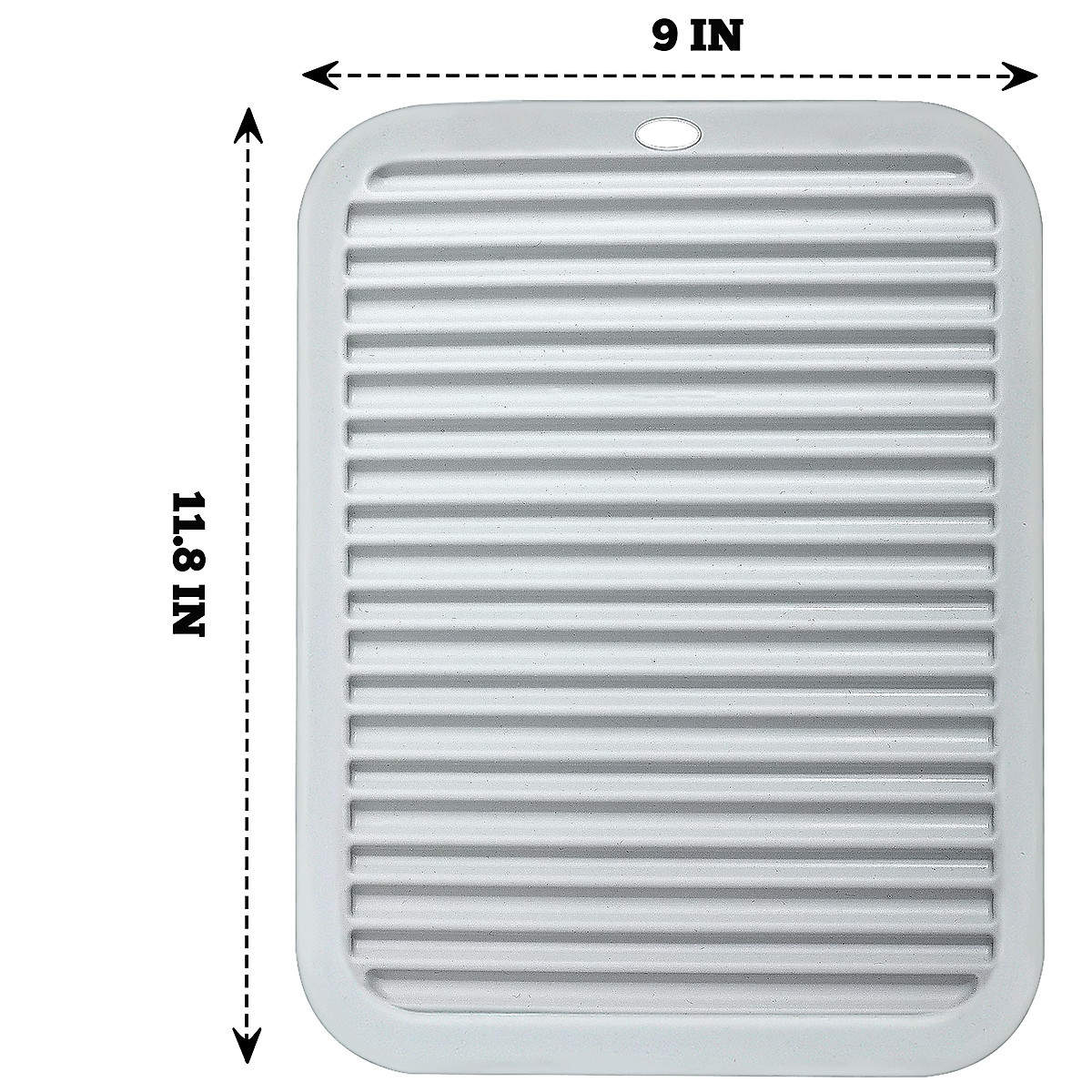 TOPULORS 3 PCS Silicone Trivets for Hot Pots and Pans 9"x12" Heat Resistant Mat Hot Pads for Kitchen Quartz Countertops - Dish Drying Mat Non-Slip Potholders Pot Holders Trivets for Hot Dishes - Gray