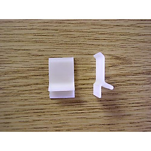 KOMORAX (8) Table Rim Clip - 1.230" X .765" – 1 1/4" x 3/4" – Natural Nylon Supports Glass and Acrylic Table Tops White Patio Furniture Clips