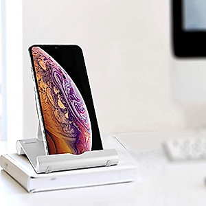Cell Phone Multi-Angle Stand Holder Mobile Phone Dock Compatible for iPhone 12 11 Pro Max SE XS XR 8 Plus 6 7, Samsung Galaxy Note20 S20 Or Any Device from Inch Adjustable Foldable Smartphone Stand