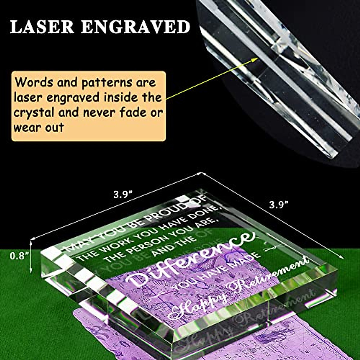 IFOLAINA Happy Retirement Thank You Gift Employee Appreciation Gift for Women Plaque Keepsake Inspirational May You Be Proud of the Work You Have Done Sign for Retirement Goodbye Farewell Gift