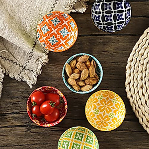 Metahom Ceramic Dipping Bowls, Dipping Sause Dish for Soy Sauce, 3 Inch Mini Bowl Set for Condiments, Sushi, Appetizers, Side Dish, Set of 6