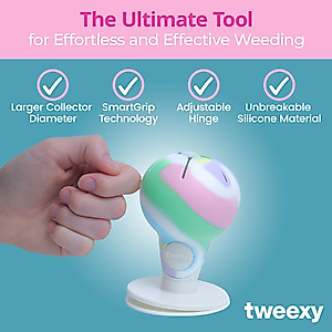 tweexy Hinge Weeding Vinyl Scrap Collector, Anti-Spill Smartgrip Airlock Suction Vinyl Holder, Craft Heat Transfer Vinyl, HTV Crafting Adhesive Paper Sheets Holder (Large, Unicorn)