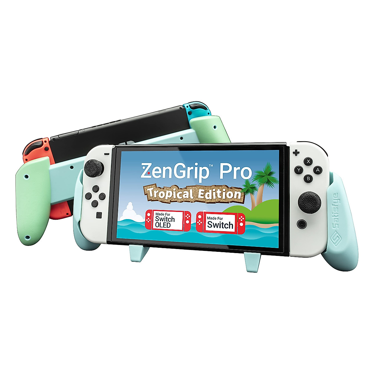Satisfye - ZenGrip Pro Gen 3 OLED, a Switch Grip Compatible with Nintendo Switch - Comfortable & Ergonomic Grip, Joy Con & Switch Control. #1 Switch Accessories Designed for Gamers (Blue)