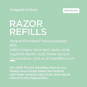 Brandless Razor Starter Kit and Refills, Designed for Body (Refills)
