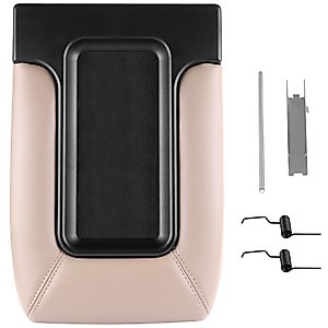 SCITOO Auto Beige Center Console Lid Kit Replacement fit for 2001-2007 for GMC Sierra Silverado