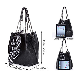 RainboSee Women's 2Pcs Skull Purses and Handbags Punk Tote Top-handle Shoulder Satchels Bag Clutch Black