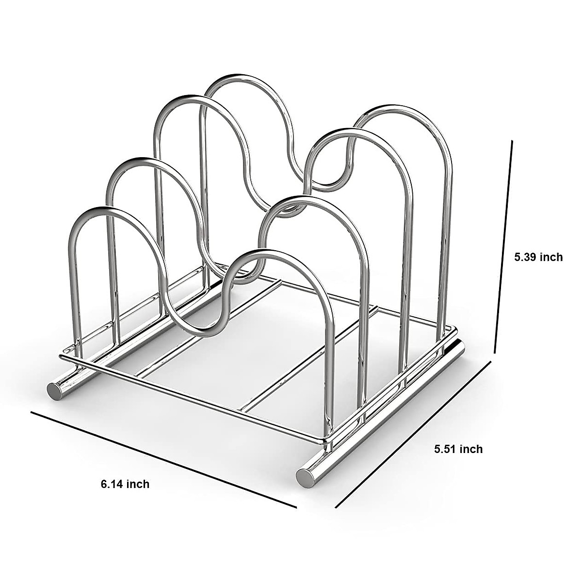 LENITH 304 Stainless Steel Wire Cutting Board Holder, Cutting Board Rack Organizer Kitchen with 3 Sectional