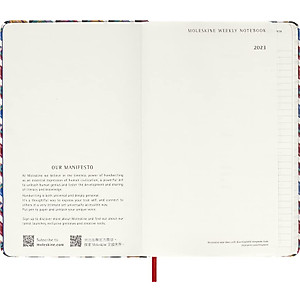 Moleskine Limited Edition 2023 Weekly Notebook Planner Missoni, 12M, Large, Zig Zag Textile, Hard Cover (5 x 8.25)