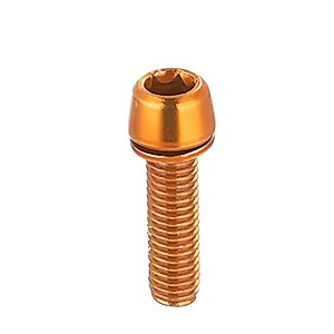 Chooee Mountain Bike Stem Bolts 6PCS,M5 x 18mm Road Bicycle Stem Bolts Screw for MTB DH BMX Orange