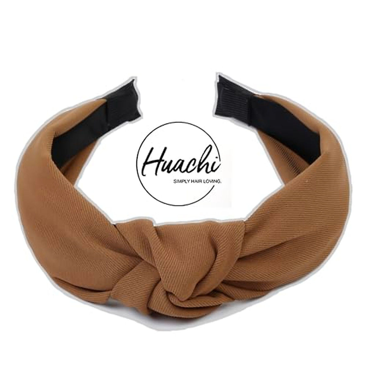 Knotted Fashion Hairbands and Hair Hoops: Non-Slip Top Knot Headbands with Leopard Print for Women and Girls - 4PCS Beige Brown Hair Accessories Set