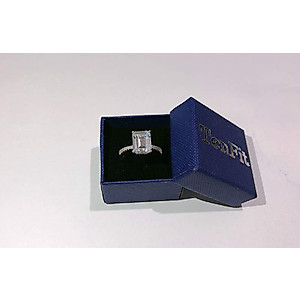 TenFit Jewelry Stunning Flame Solitaire Engagement Ring Cubic Zirconia CZ in White Gold Plated for Women
