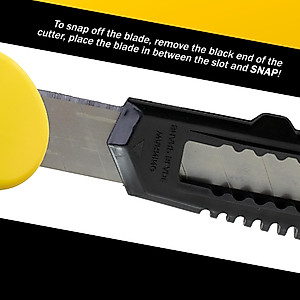 10 Bulk Utility Knives Box Cutters Snap Off Blades Black