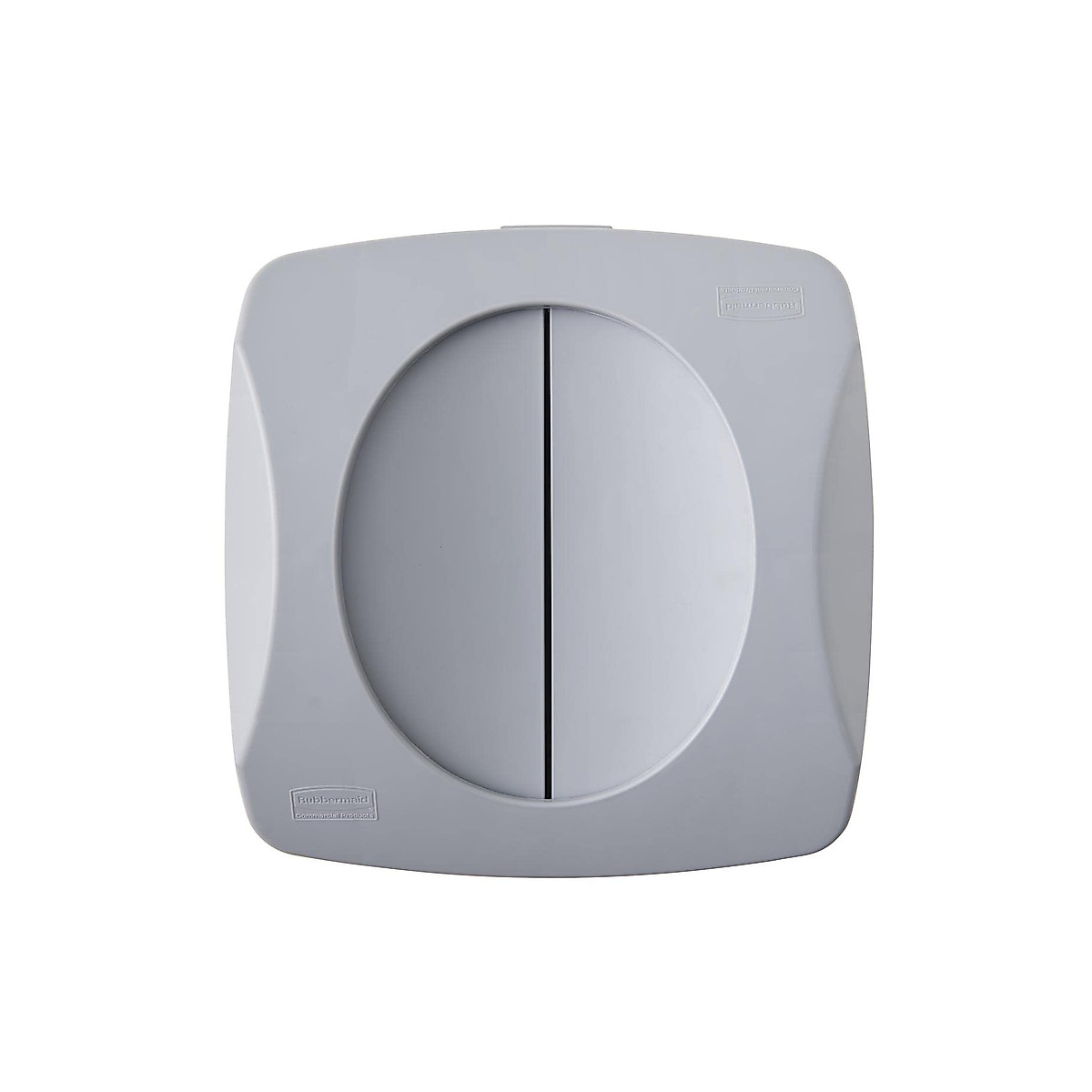 Rubbermaid Commercial Products Untouchable Square Trash/Garbage Container with Lid, 23-Gallon, Gray, Wastebasket for Outdoor/Restaurant/School/Kitchen