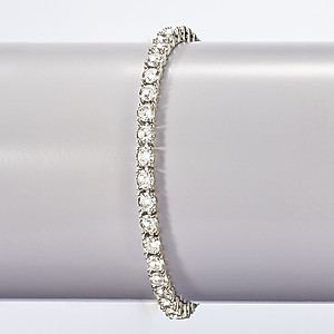 Ross-Simons 15.00 ct. t.w. CZ Tennis Bracelet in Sterling Silver. 7 inches