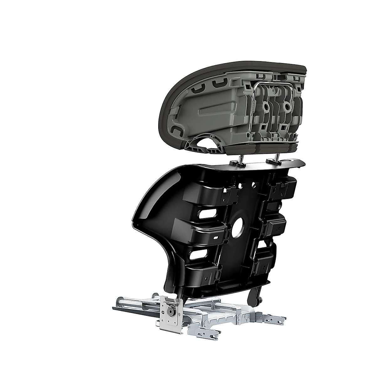 Clek Oobr High Back Booster Seat with Adjustable Headrest, Reclining Design, LATCH System, and Retardant-Free Fabric, Thunder
