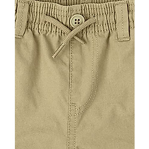 The Children's Place Baby Boys and Toddler Boys Pull On Slim Cargo Pants, Flax, 4T