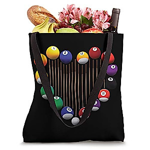 Billiard Pool Billiard Ball Billiard player lover heart men Tote Bag